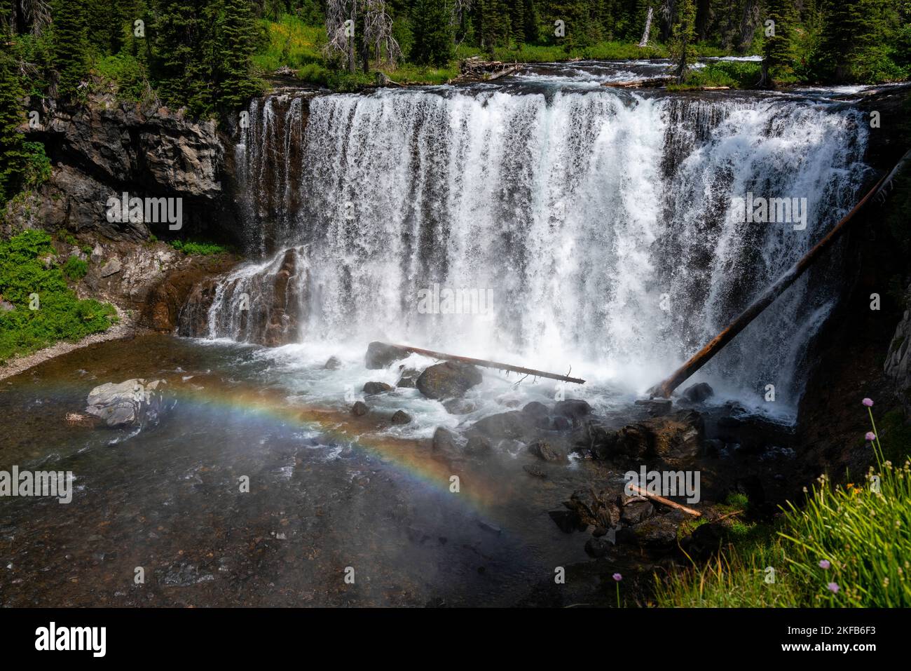 A view of Iris Falls along the Bechler River in the SW portion of ...