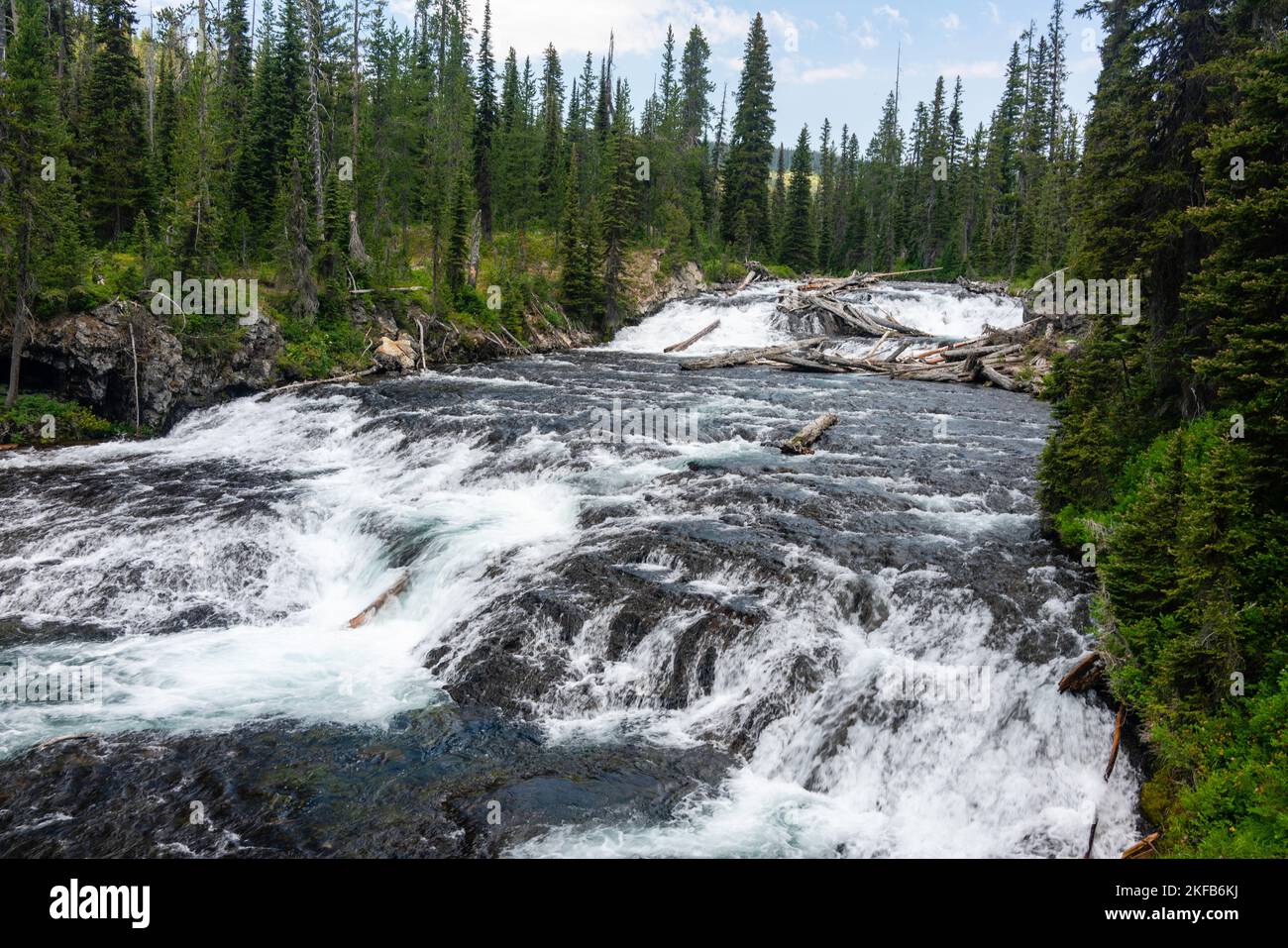 A view of a cataract along the Bechler River in the SW portion of ...
