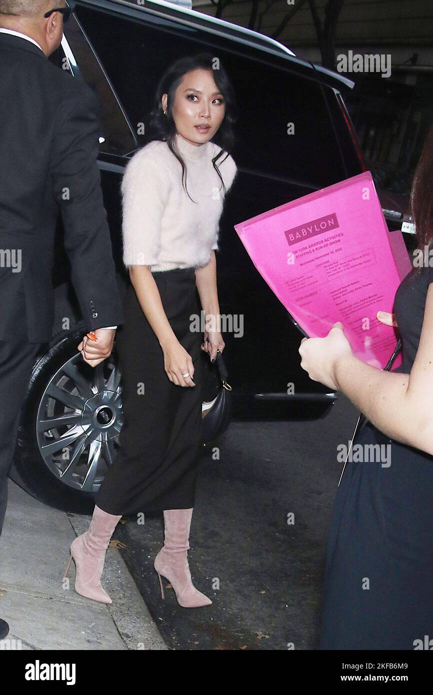 Outside Arrivals For NYC `Babylon` Screening -PICTURED: Li Jun Li ...