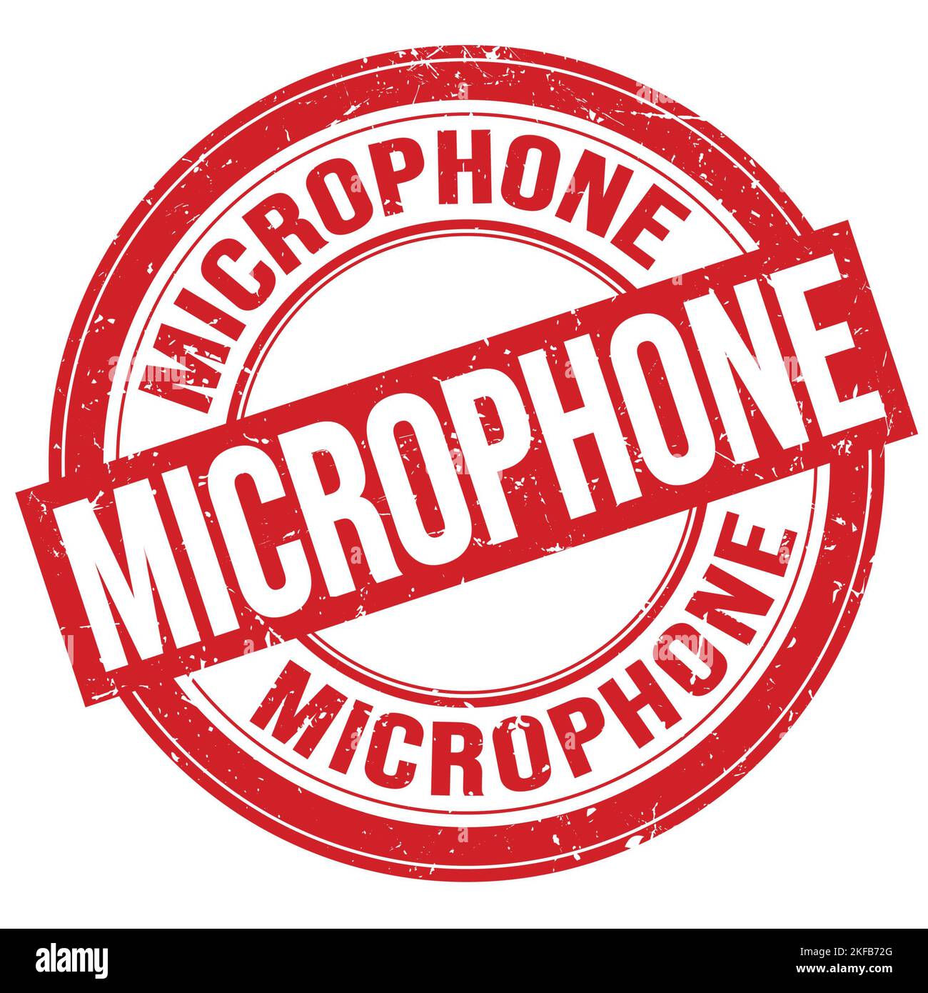 MICROPHONE text written on red round grungy stamp sign Stock Photo - Alamy