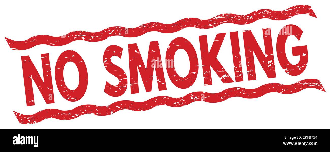 NO SMOKING text written on red lines stamp sign Stock Photo - Alamy