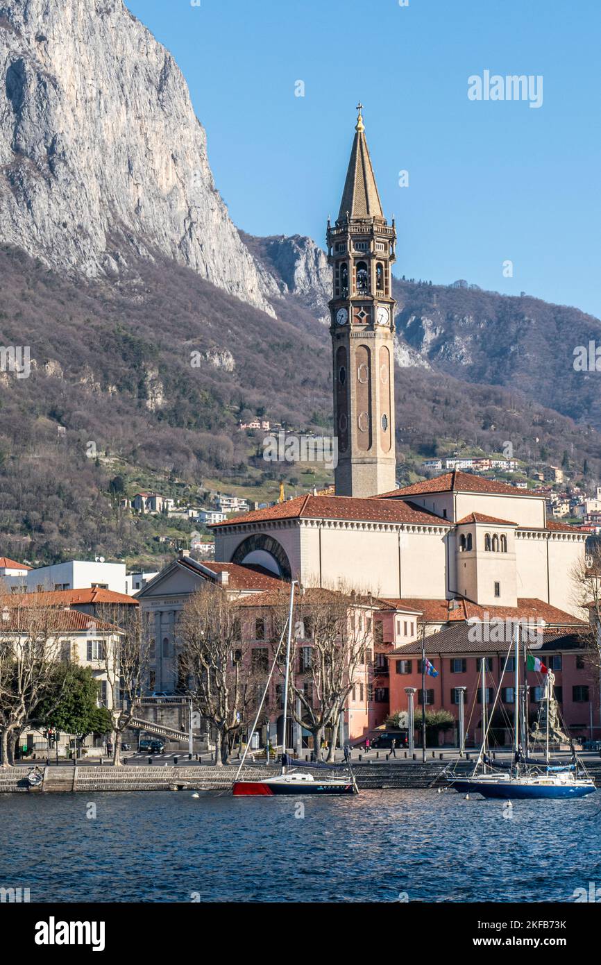 Landscape of Lecco and of his beautiful lake and mountains Stock Photo ...