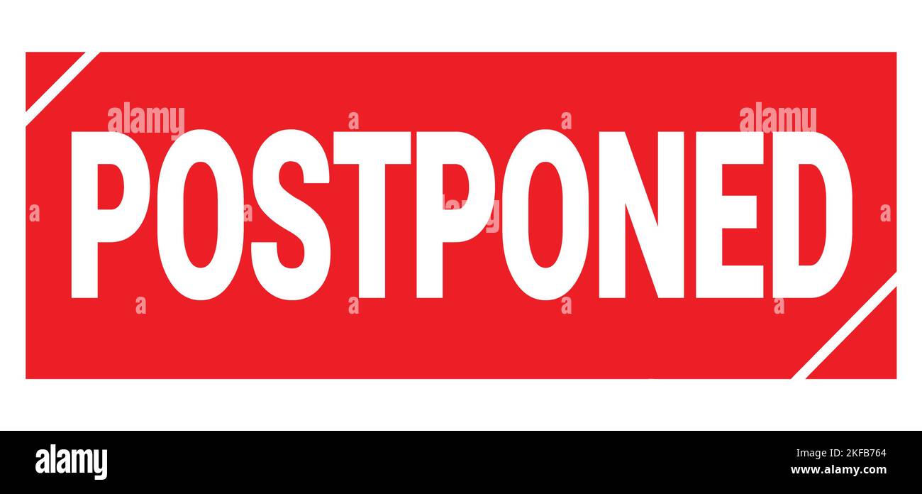 Postponed stamp hi-res stock photography and images - Alamy