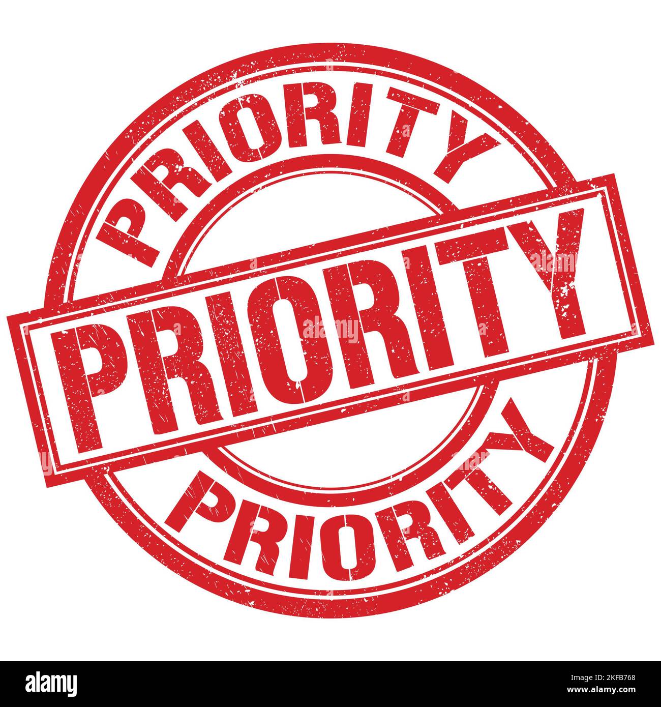 PRIORITY text written word on red round stamp sign Stock Photo - Alamy