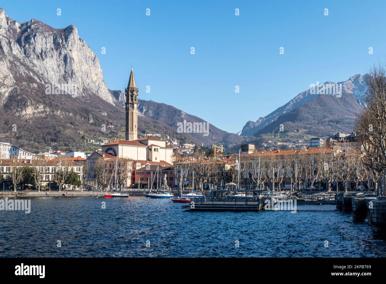 Landscape of Lecco and of his beautiful lake and mountains Stock Photo ...