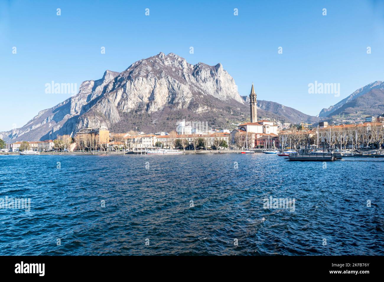 Landscape of Lecco and of his beautiful lake and mountains Stock Photo ...