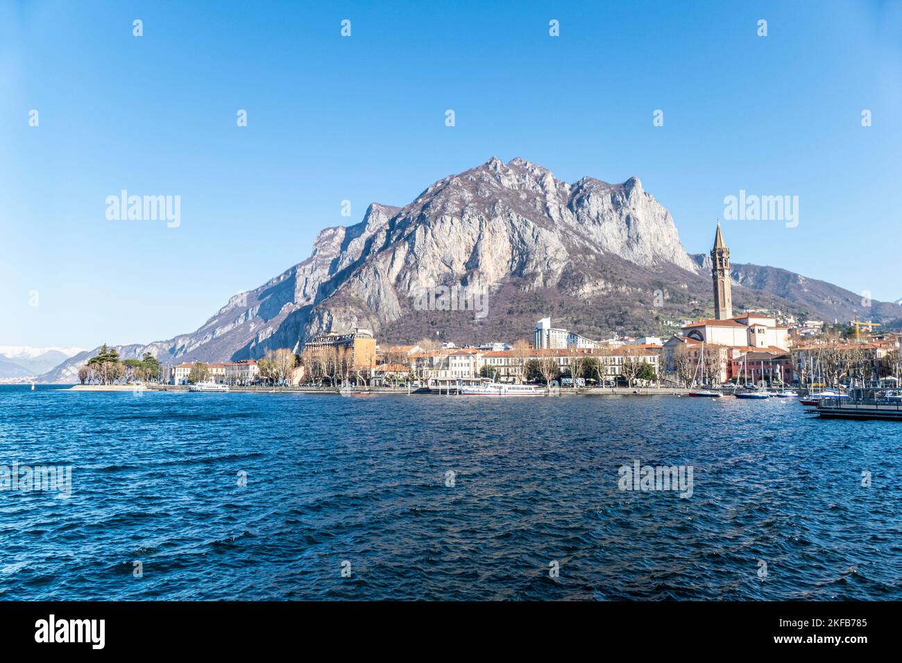 Landscape of Lecco and of his beautiful lake and mountains Stock Photo ...