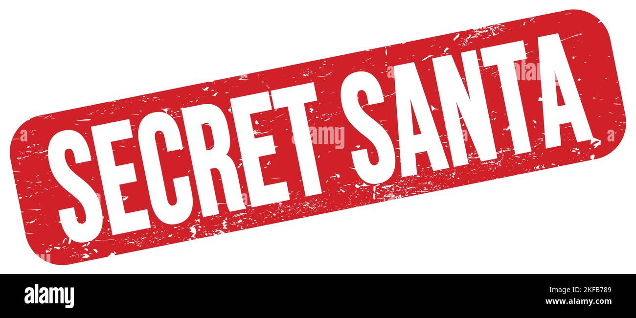 SECRET SANTA text written on red grungy stamp sign Stock Photo - Alamy
