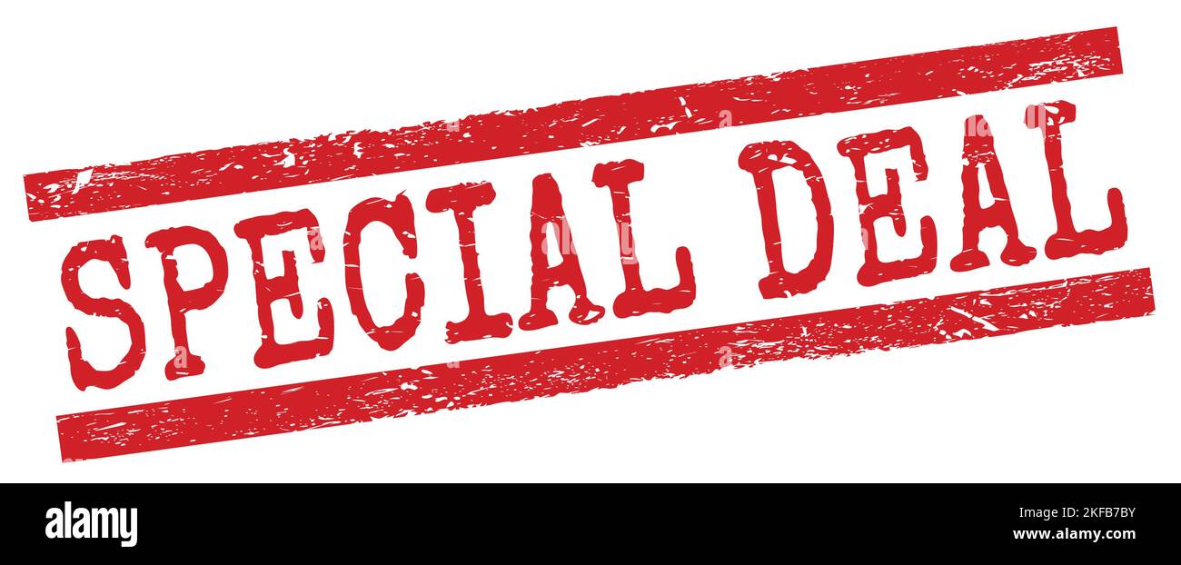 SPECIAL DEAL text written on red grungy lines stamp sign Stock Photo ...