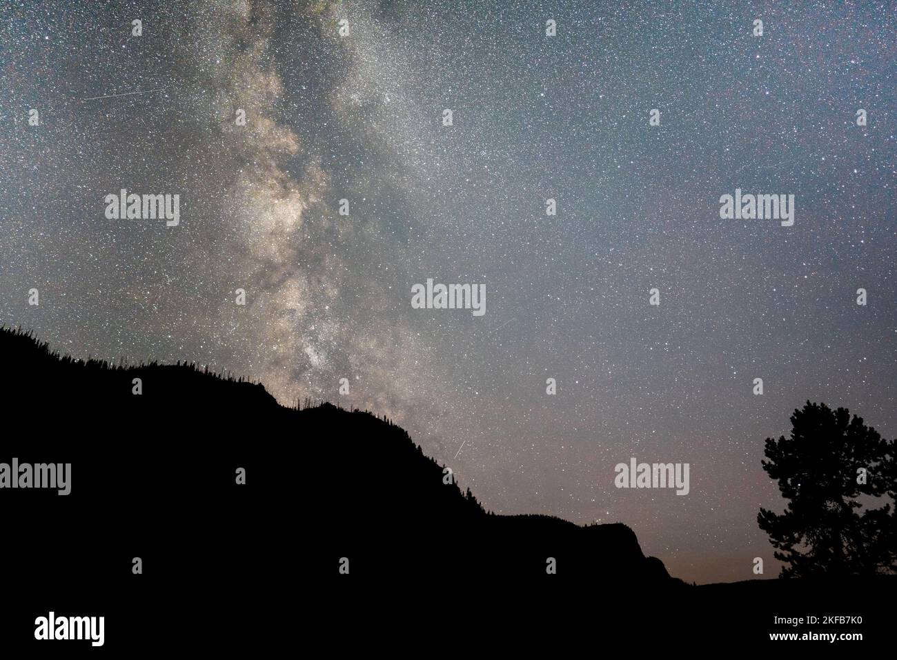 A low angle shot of a beautiful starry galaxy night sky Stock Photo - Alamy