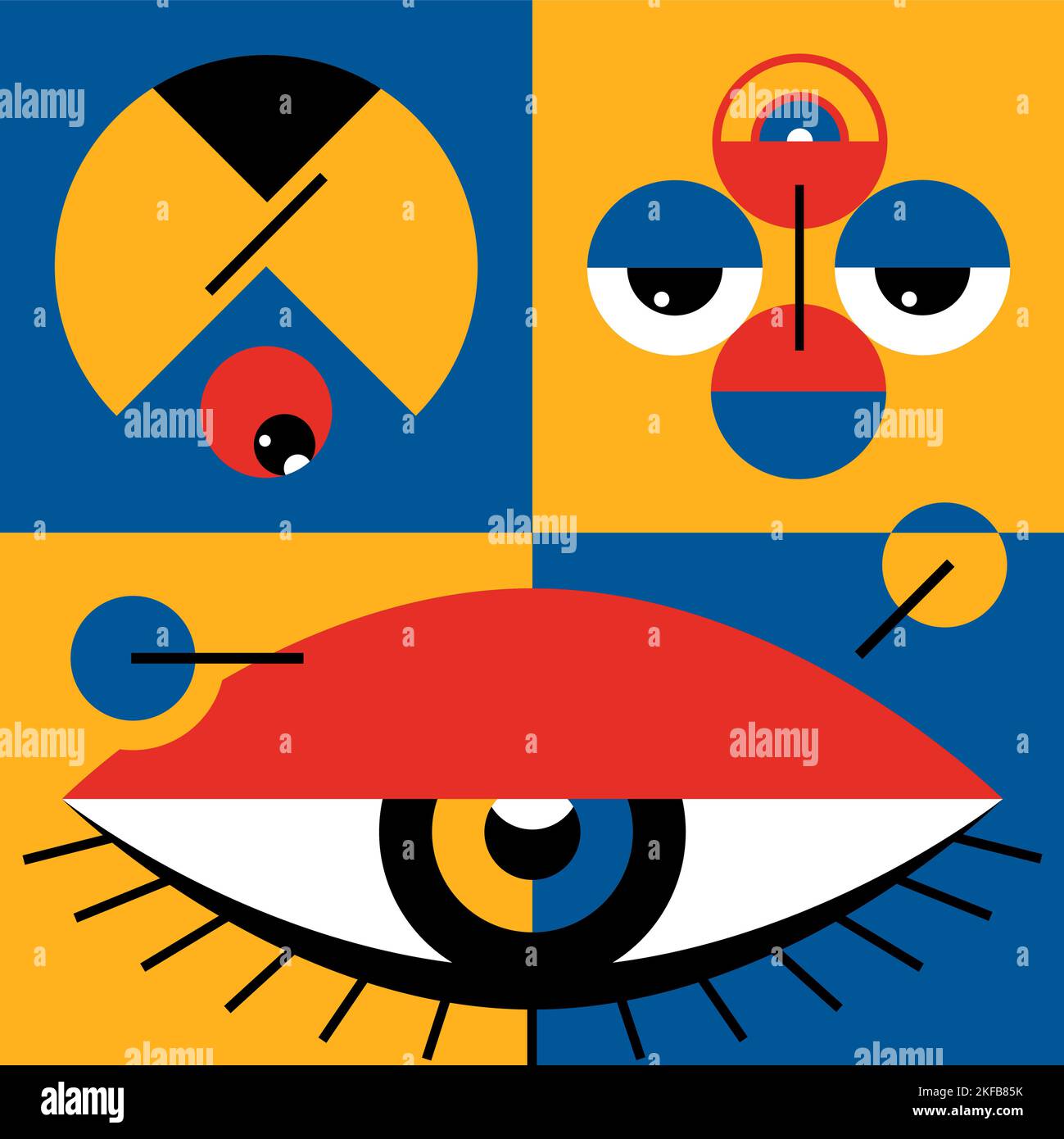 Bauhaus posters modern abstract brochure with geometric shapes hi-res ...