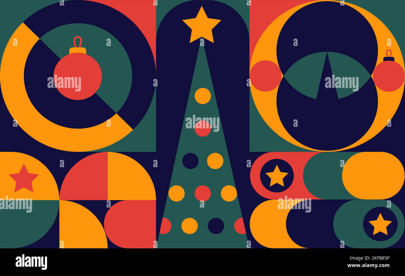 Bauhaus geometric posters. Abstract geometry with different shapes ...