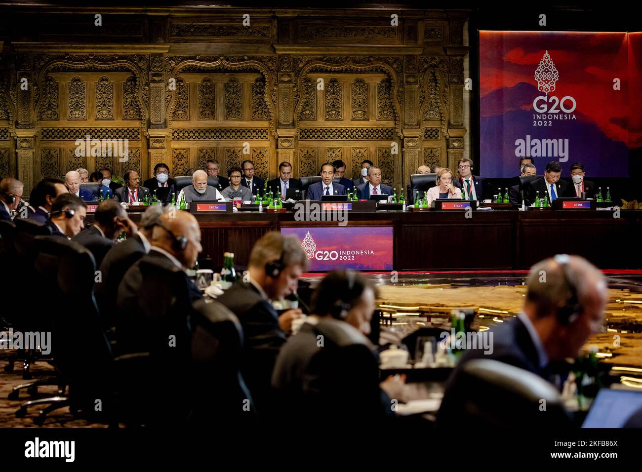 DENPASAR - President of Indonesia Joko Widodo opens the meeting with ...