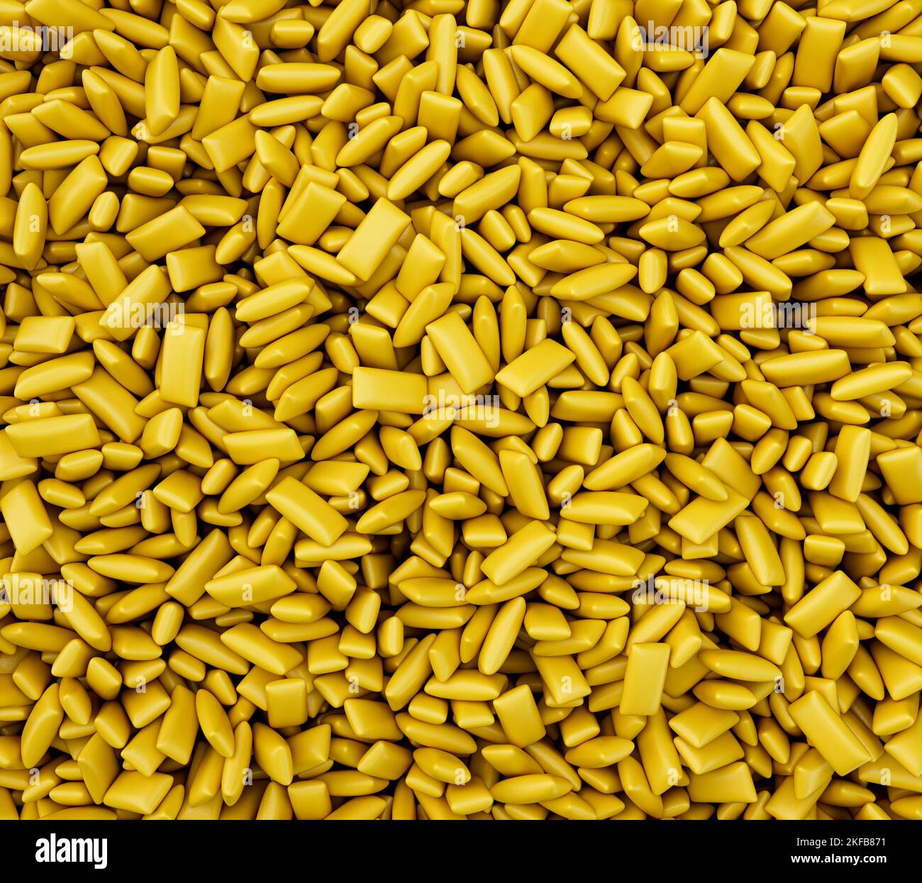 A 3d illustration of Yellow Gum confectionery background Stock Photo ...