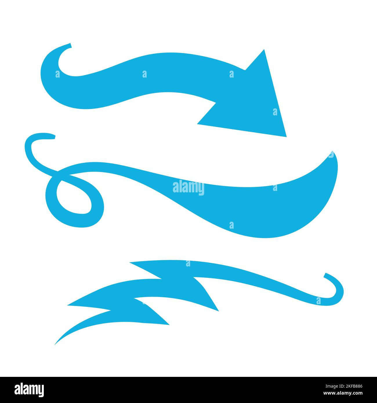 Blue Swirls with Swoosh Vector Accent Line Work Stock Vector Image ...