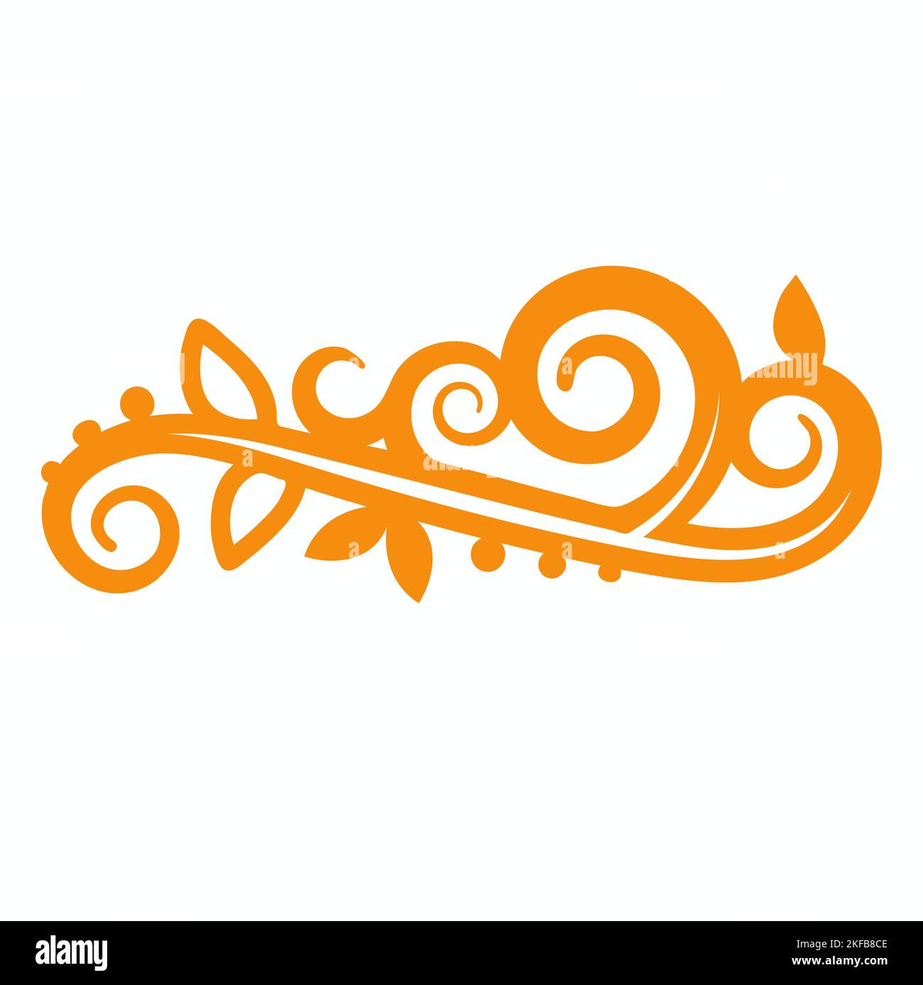 Orange Swirls Swash Logo Ornament Design Stock Vector Image & Art - Alamy