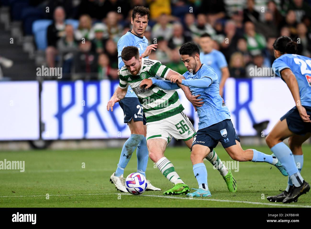 SYDNEY, AUSTRALIA - NOVEMBER 17: Anthony Ralston of Celtic FC controls ...