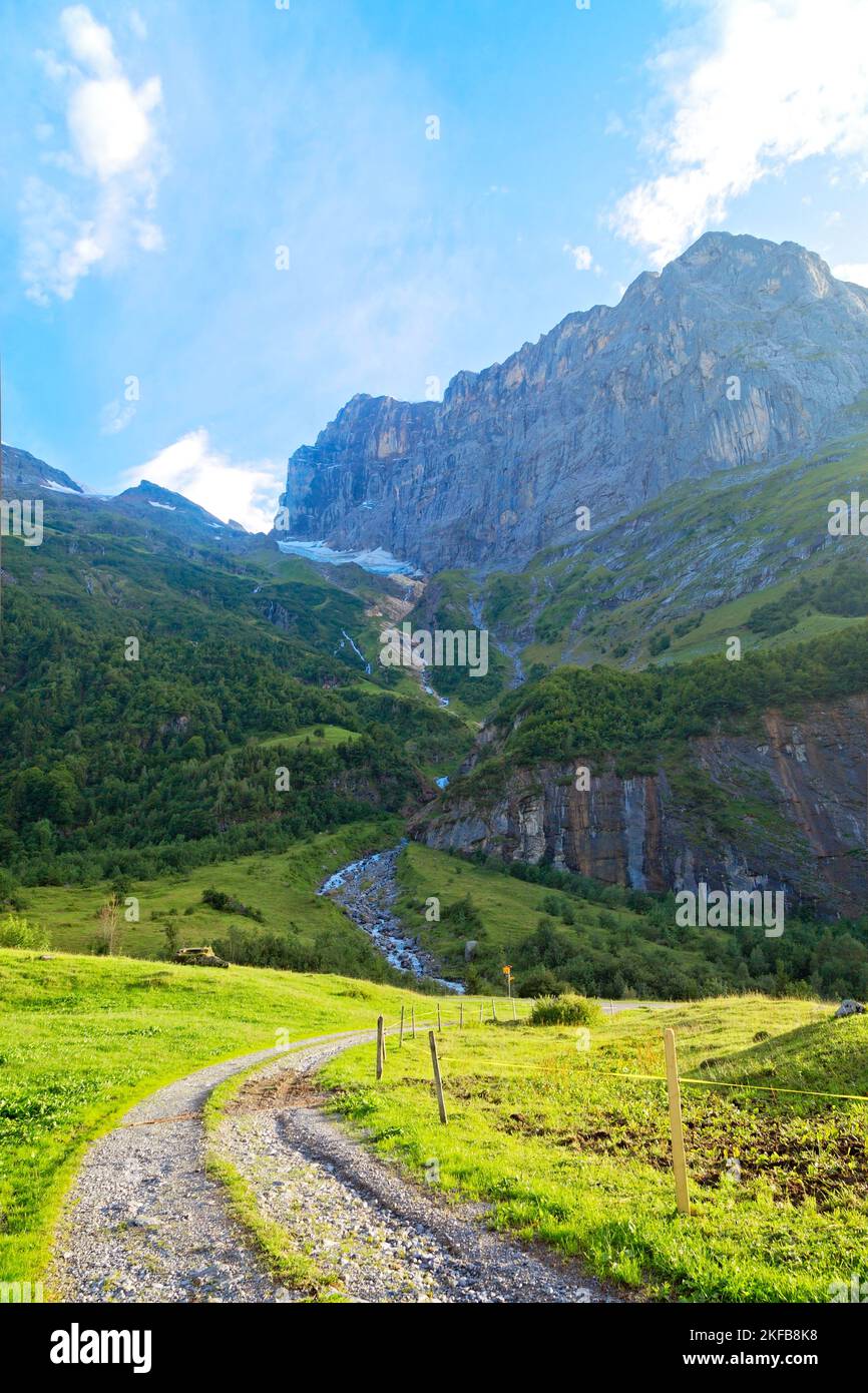 Hiking in Engelberg Village, canton Obwalden, swiss Alps, Switzerland ...