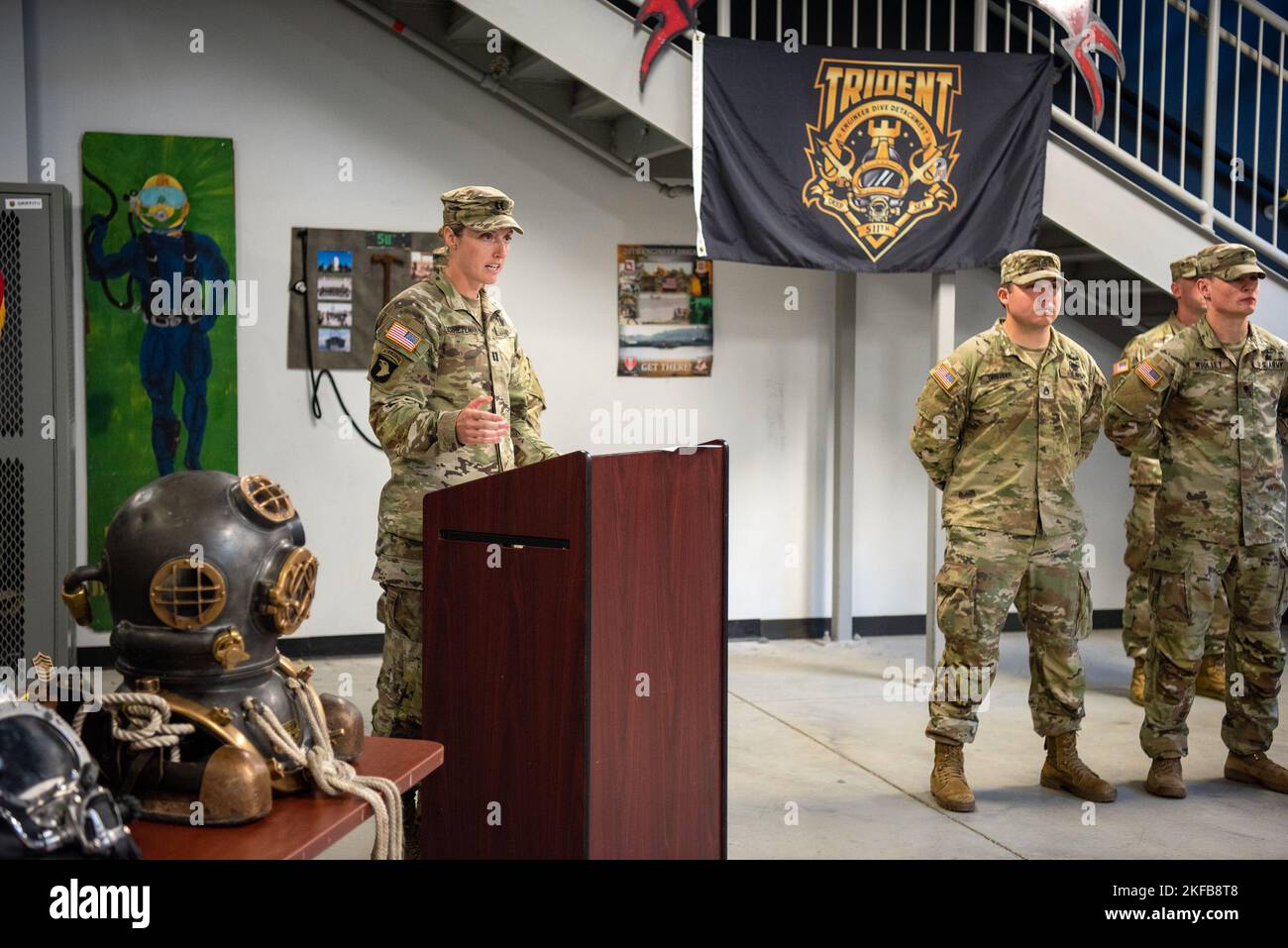 U.S. Army Capt. Olivia Schretzman, 511th Engineer Dive Detachment ...