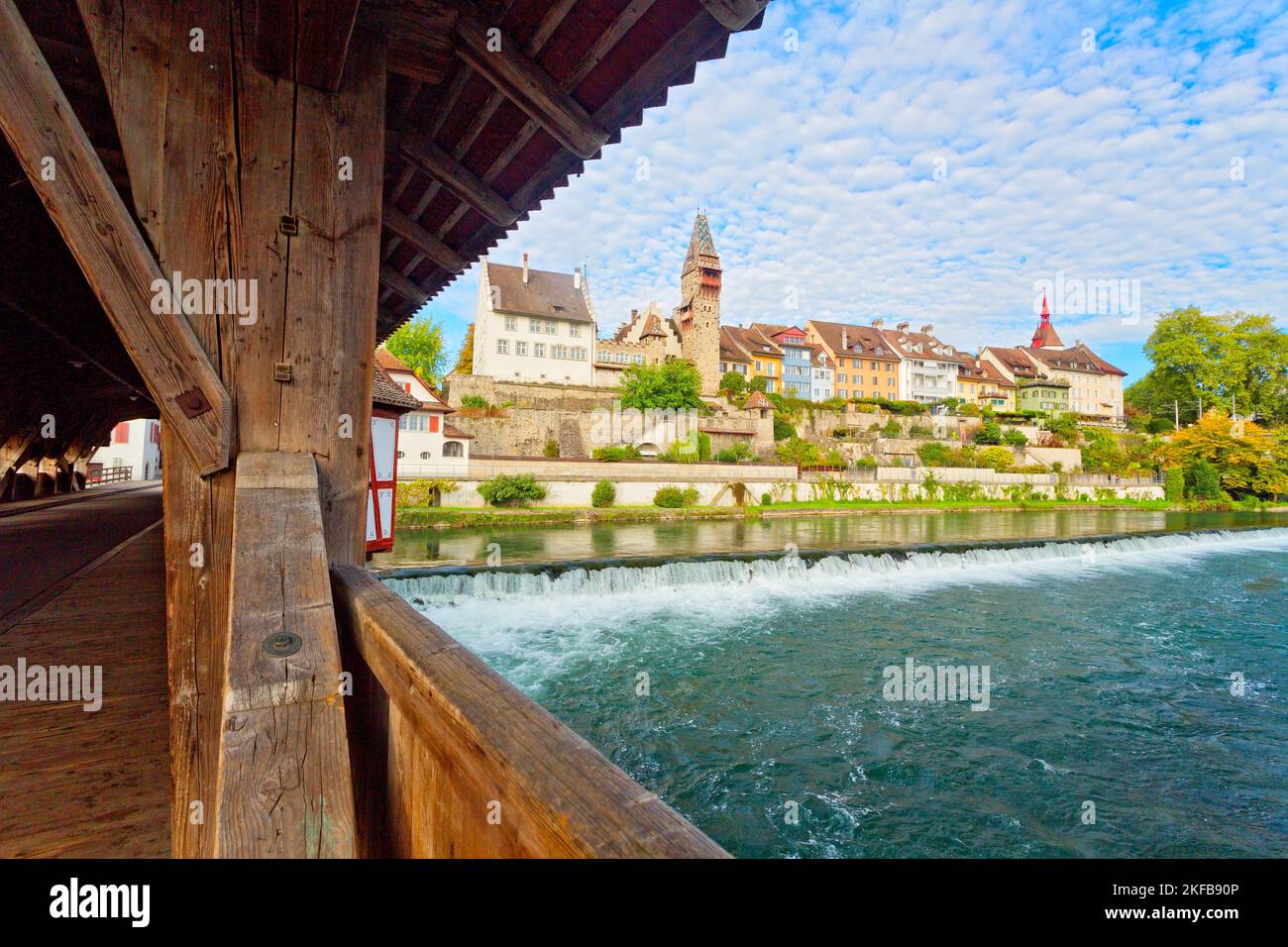 Medieval village Bremgarten near Zurich, Canton Aargau, Switzerland ...