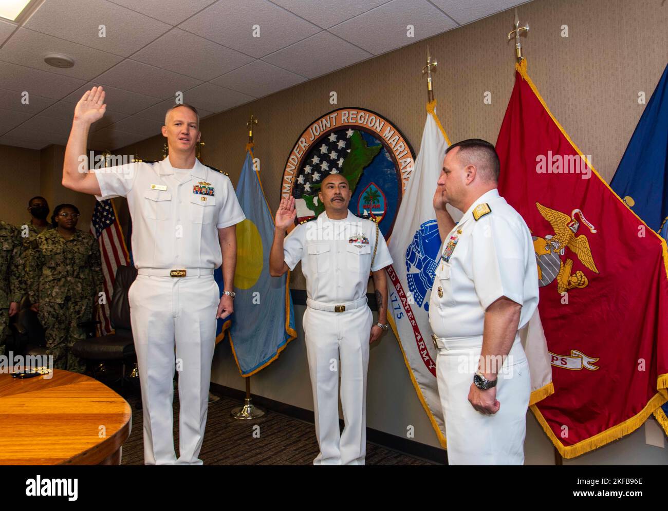 ASAN, Guam (Sept. 1, 2022) - U.S. Navy officers Lt. Cmdr. Roger Blake ...