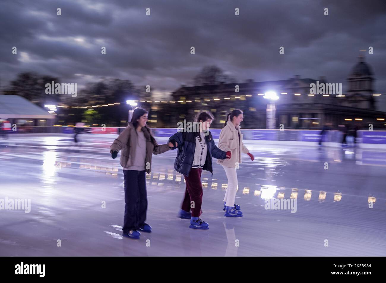 London, UK. 17th Nov, 2022. The Queen's House Ice Rink opens in ...