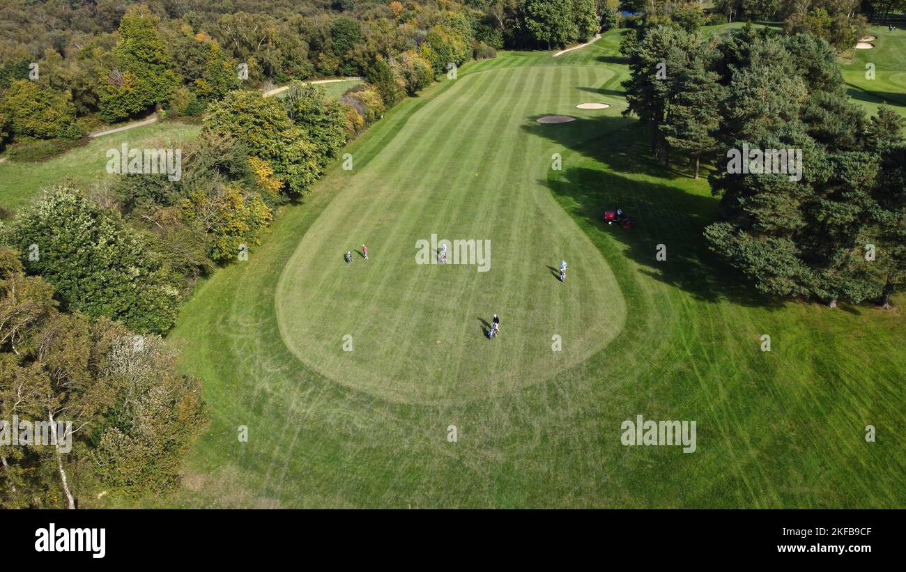 aerial view of Golf course Stock Photo - Alamy