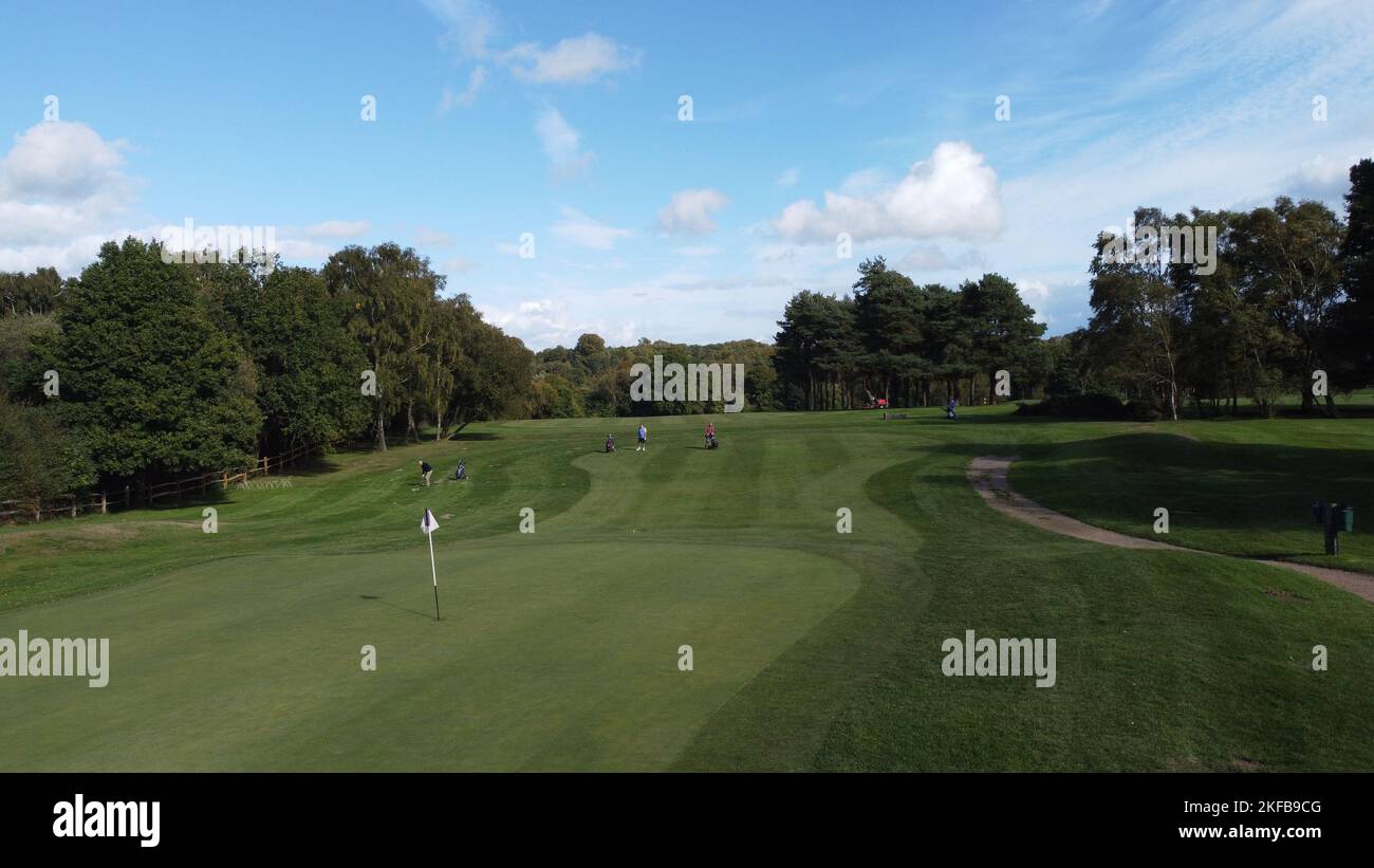 aerial view of Golf course Stock Photo - Alamy
