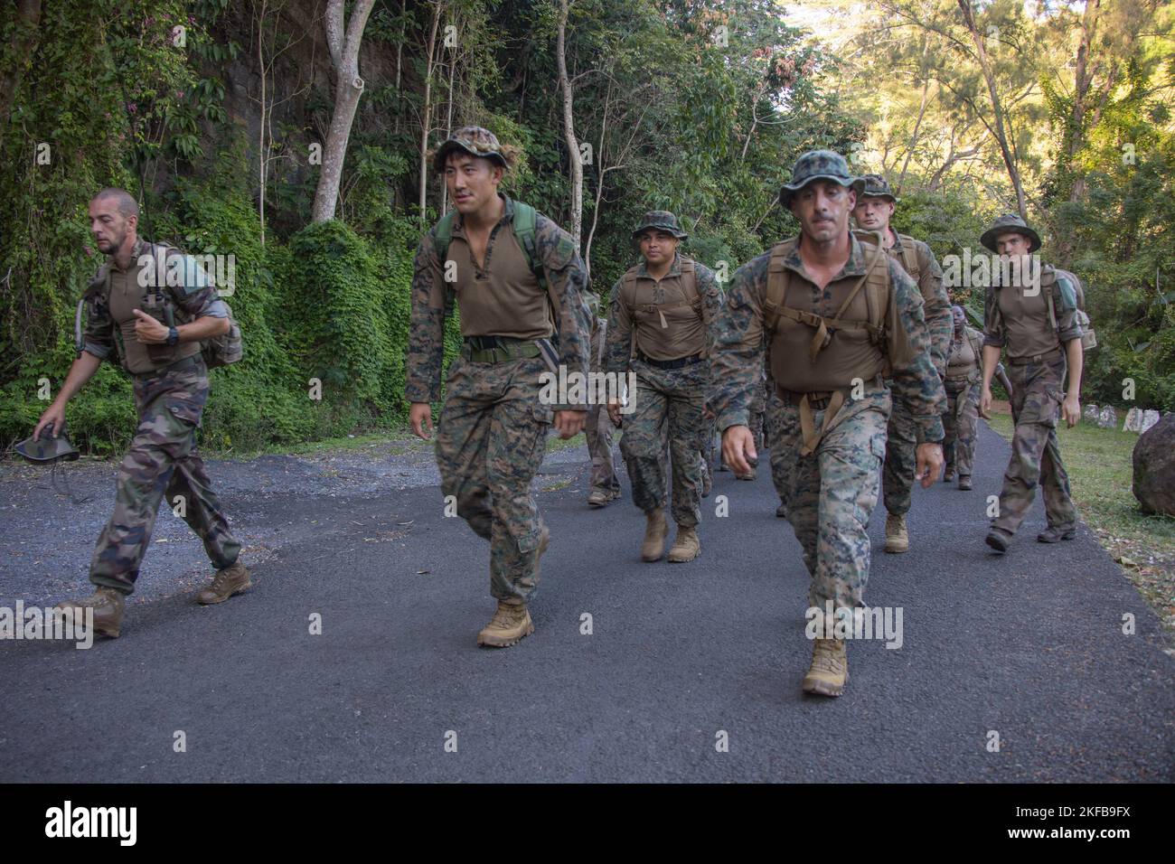 U.S. Marines with Headquarters and Service and Battalion (HQSVCBN), U.S ...