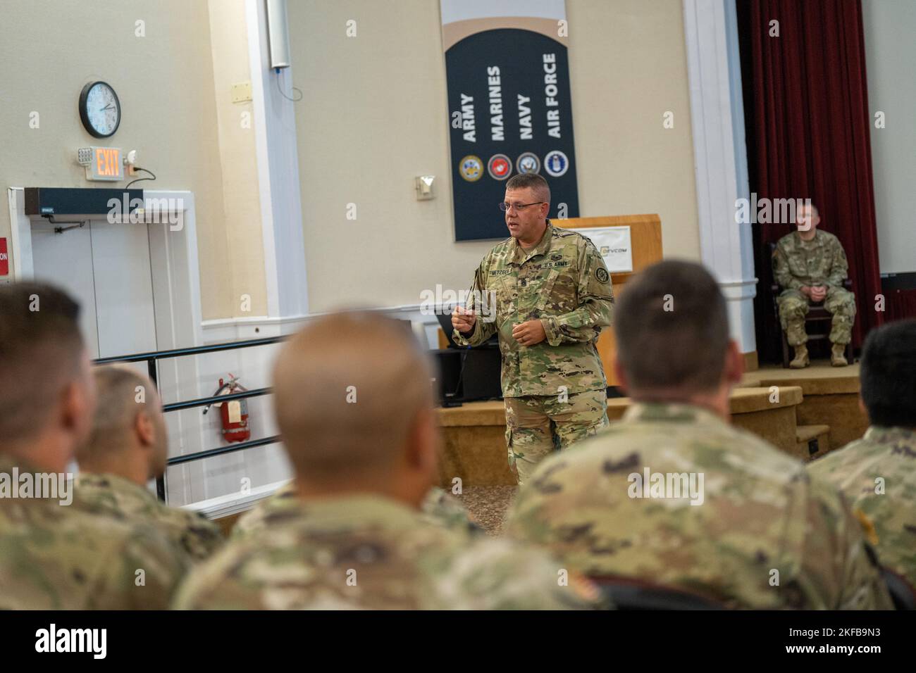 U.S. Army Command Sgt. Maj. Patrick Metzger, senior enlisted leader of ...