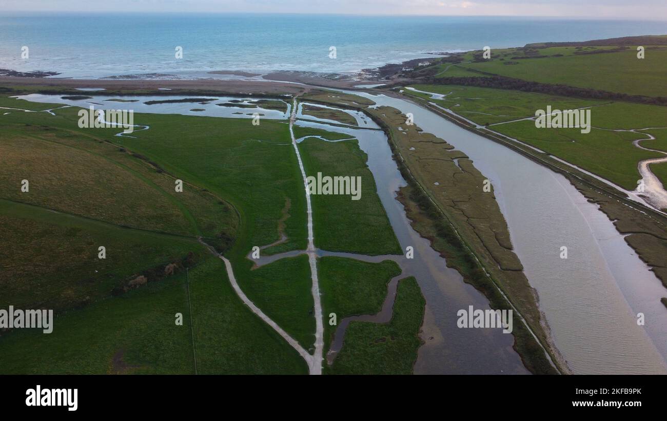 Cuckmere river aerial hi-res stock photography and images - Alamy
