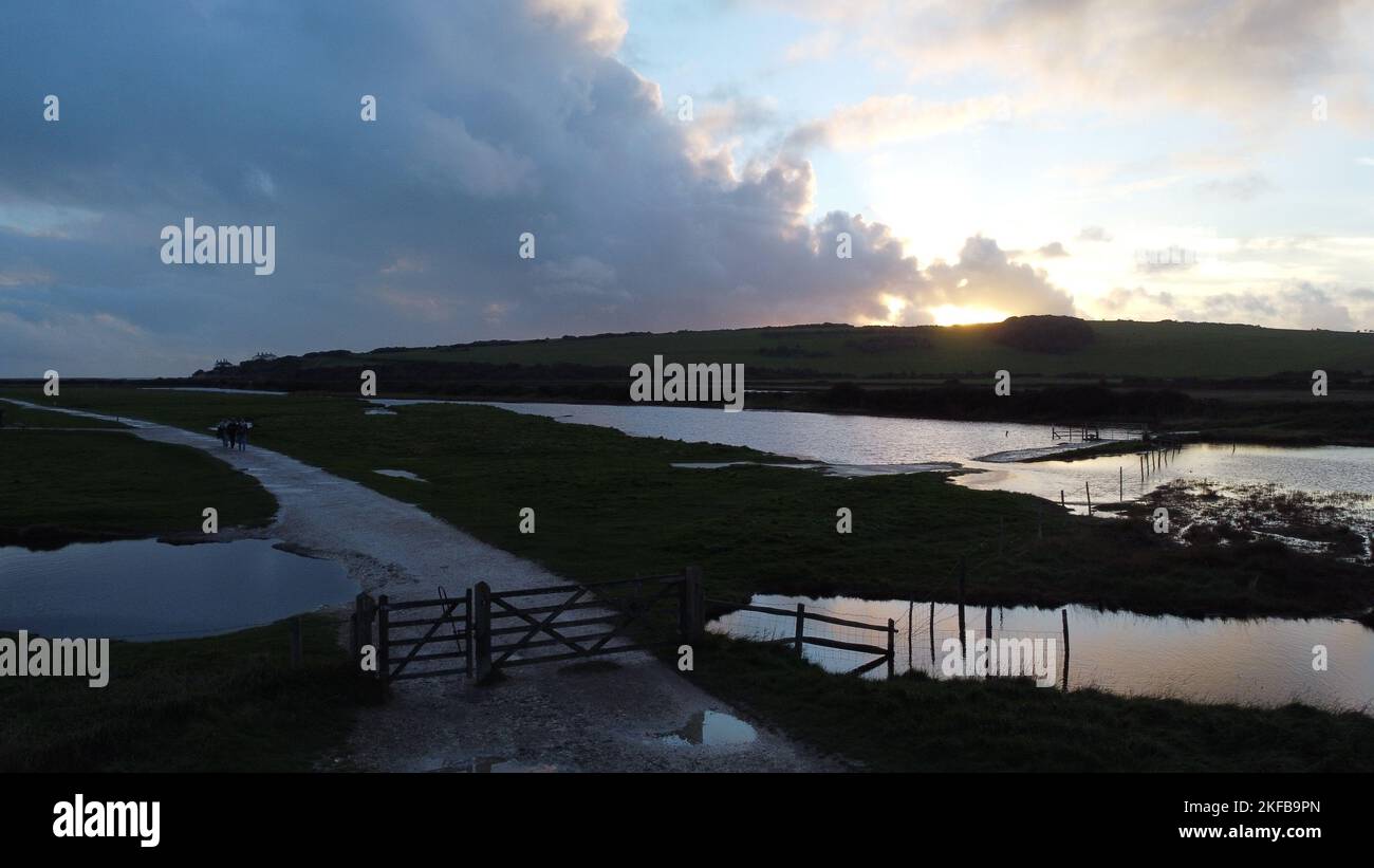 Aerial view of Cuckmere Haven, East Sussex UK Stock Photo - Alamy