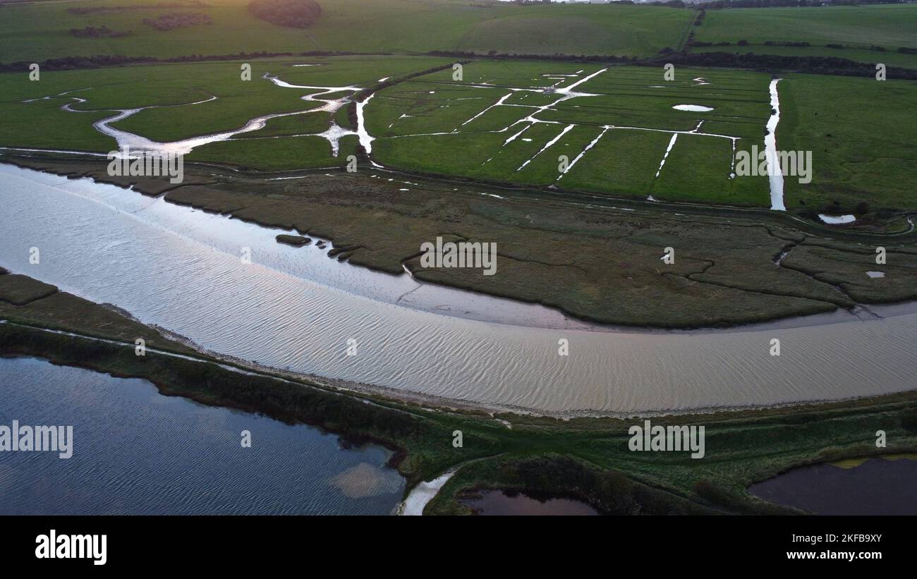 Cuckmere river aerial hi-res stock photography and images - Alamy