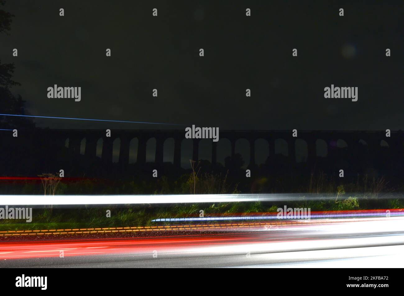 Ouse Valley Viaduct at night Stock Photo - Alamy