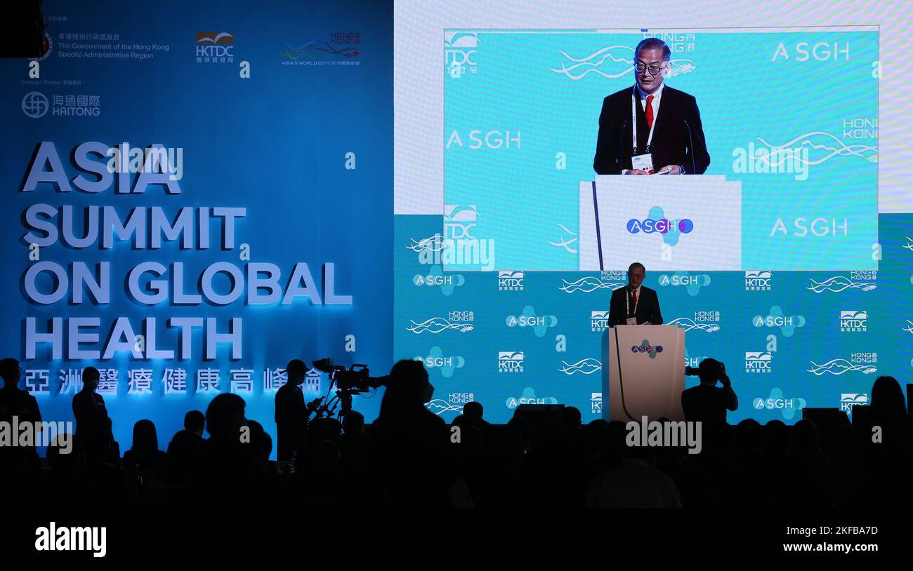 Scretary for Health Lo Chung-mau speaks at the Asia Summit on Global ...