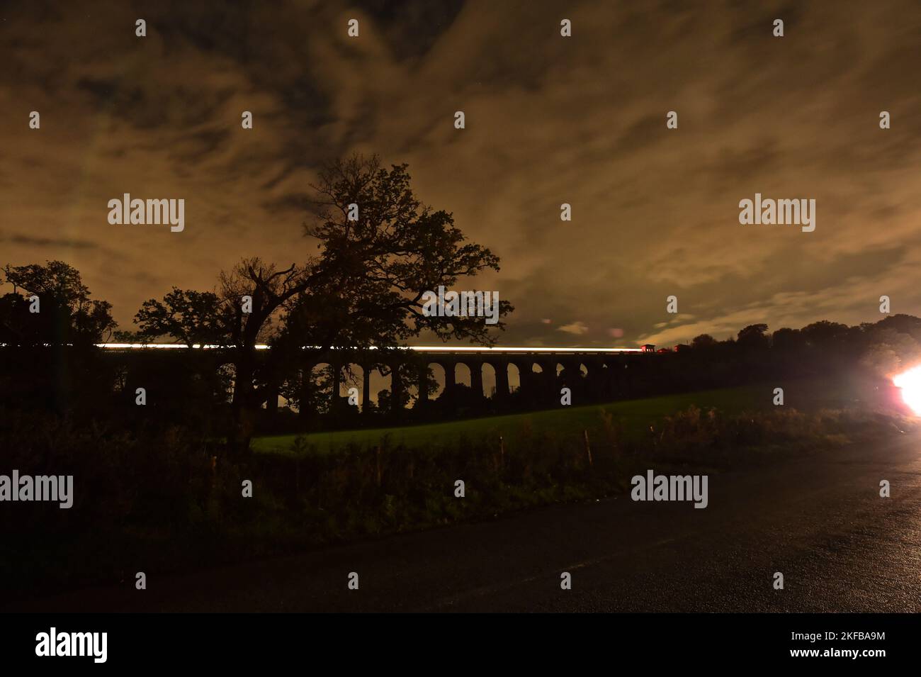 Ouse Valley Viaduct at night Stock Photo - Alamy