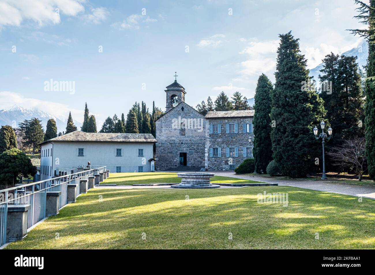 Piona, Italy - 03-02-2021: the beautiful Abbey of Piona Stock Photo - Alamy