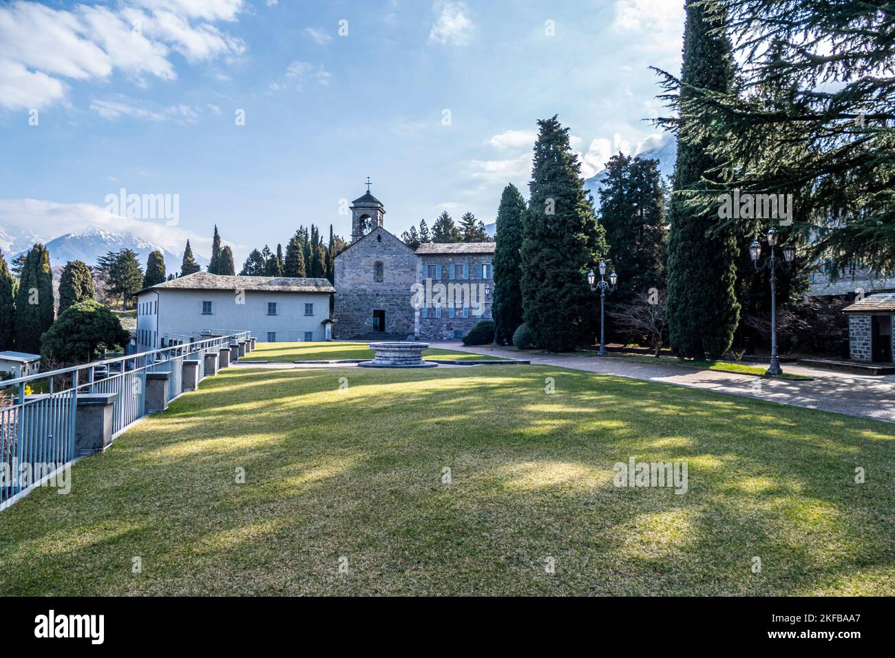 Piona, Italy - 03-02-2021: the beautiful Abbey of Piona Stock Photo - Alamy