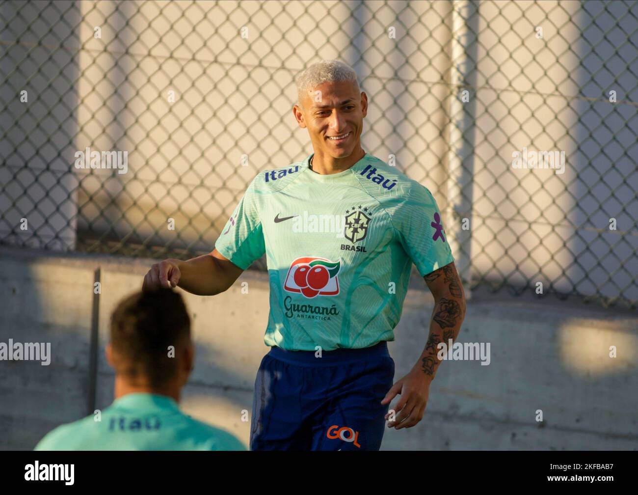 Richarlison of Brazil during Brazil National football team traning ...