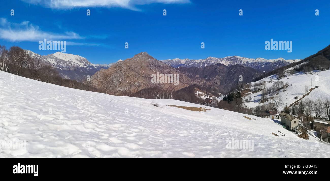 Extra wide view of the Mount Grigna Stock Photo - Alamy