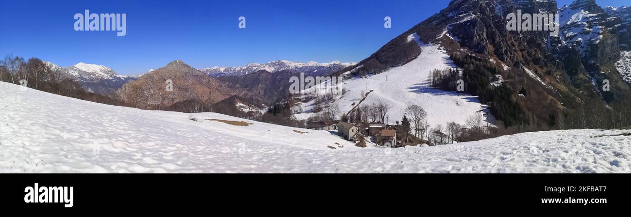 Extra wide view of the Mount Grigna Stock Photo - Alamy