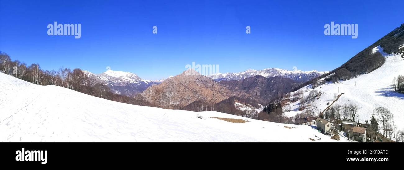 Extra wide view of the Mount Grigna Stock Photo - Alamy