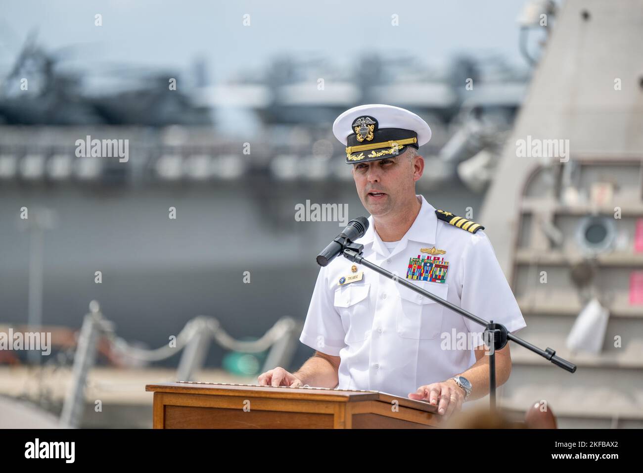 220902-G-TW079-520 SINGAPORE (Sep. 2, 2022) Capt. Tim LaBenz, commodore ...