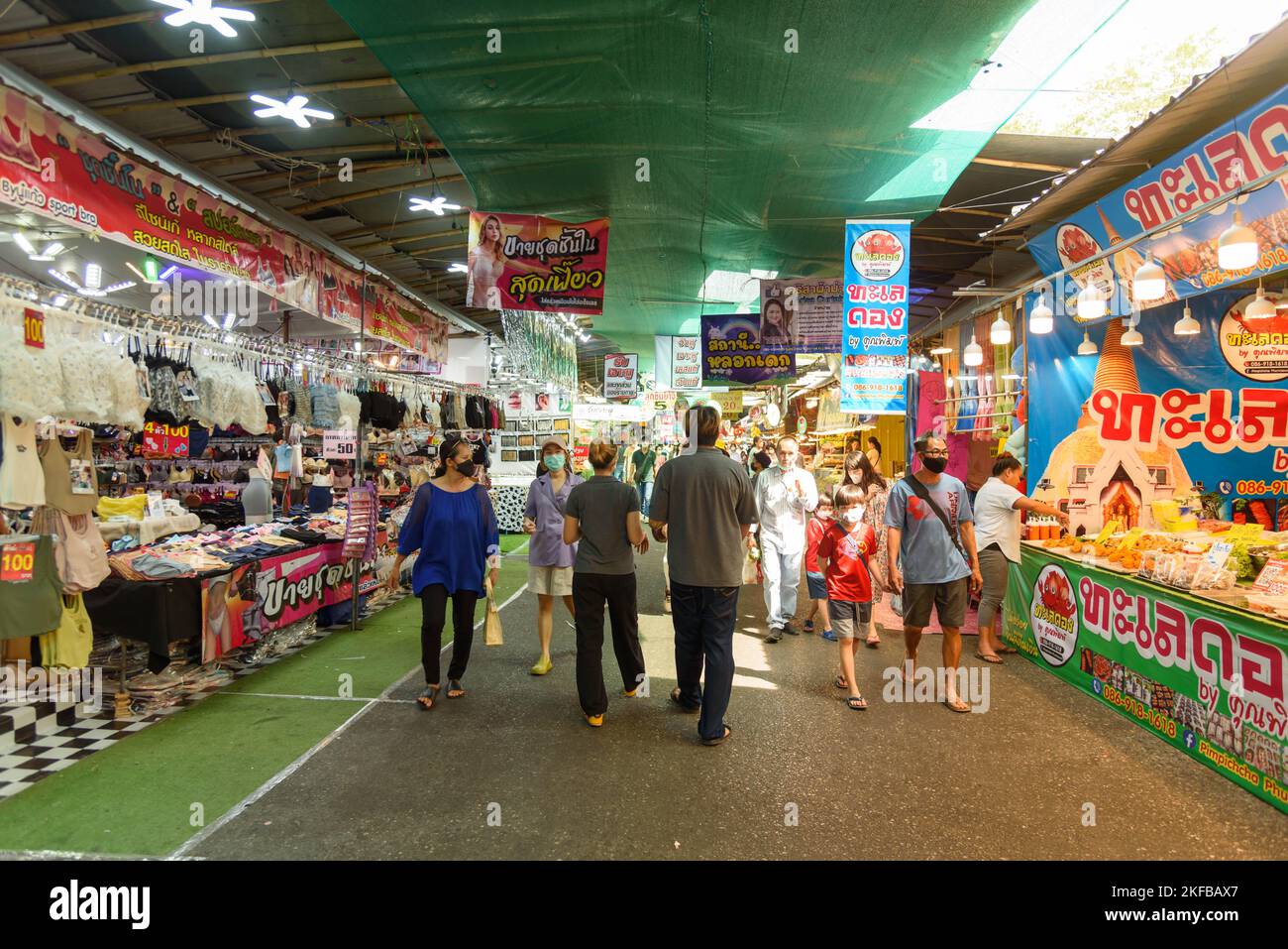 NakhonPathom,Thailand - Nov13 , 2022 : a lot people walking to shopping ...