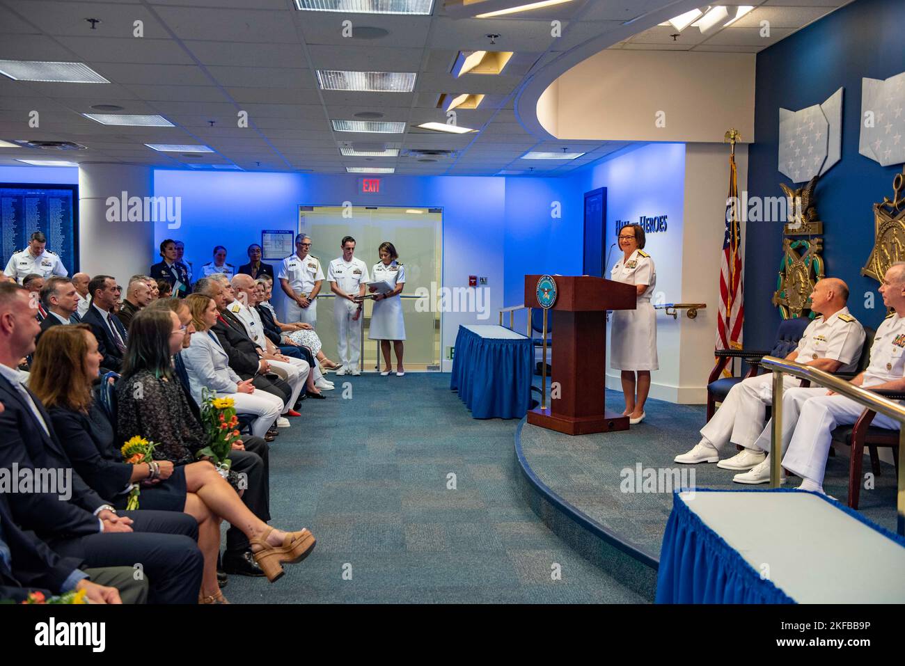 WASHINGTON (Sept. 2, 2022) – Adm. Lisa Franchetti delivers remarks ...