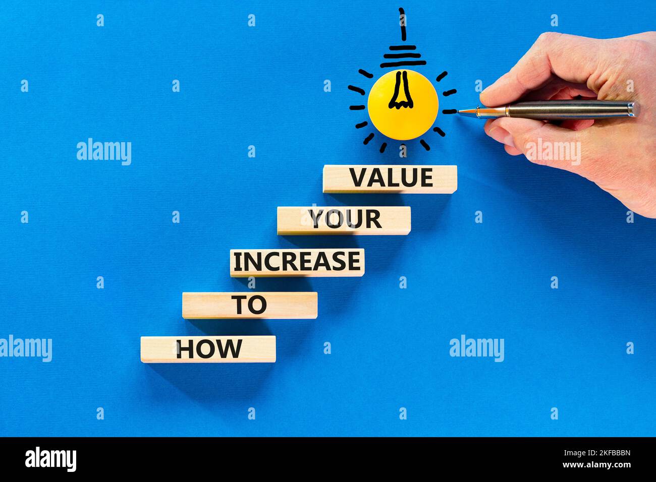 Increase your value symbol. Concept words How to increase your value on ...