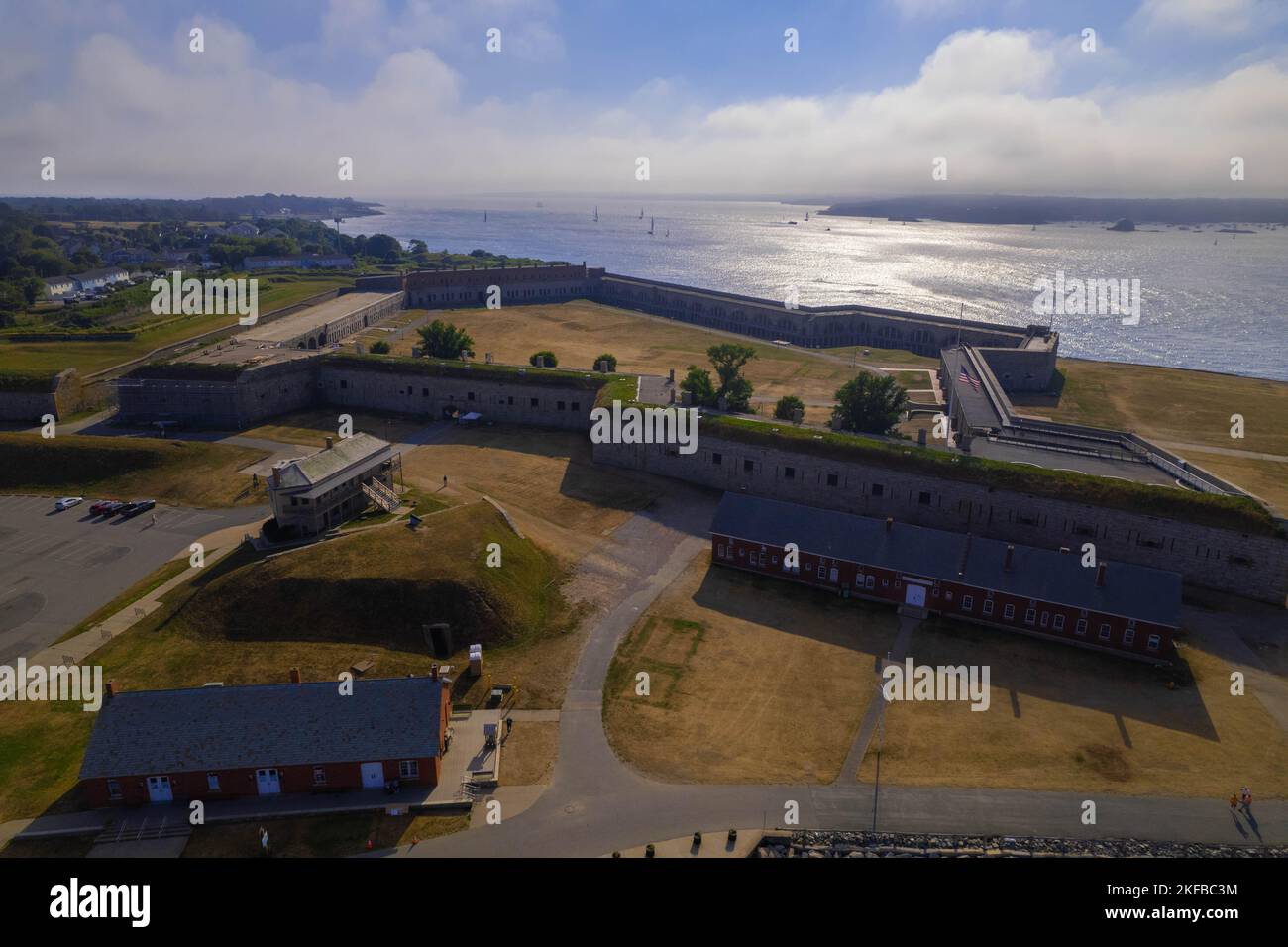 Aerial view fort adams hi-res stock photography and images - Alamy