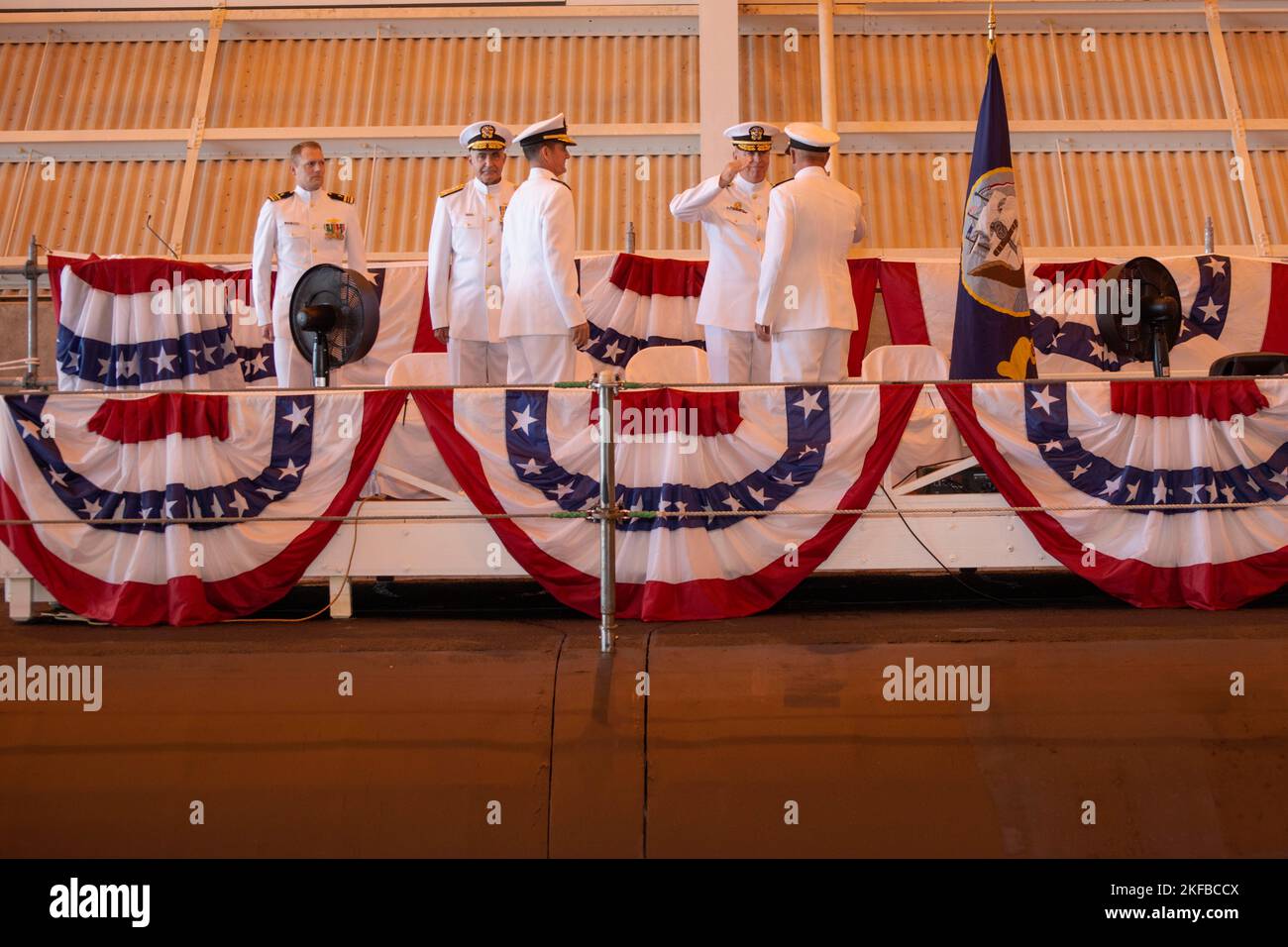 KINGS BAY, Ga. (Sept. 2, 2022) Rear Adm. John Spencer (right), outgoing ...