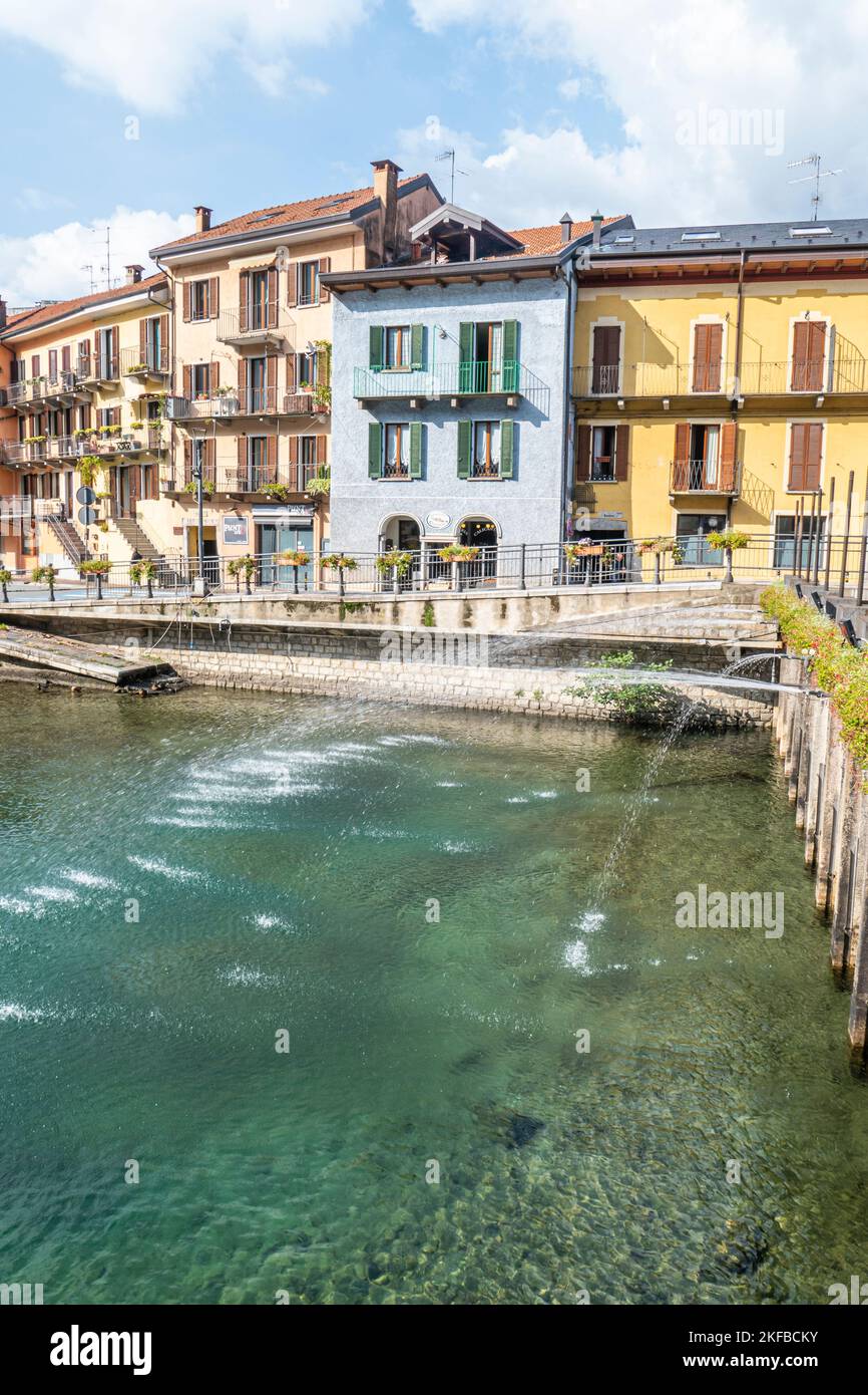Omegna, Italy - 09-13-2021: The beautiful Omegna, with splendid ...