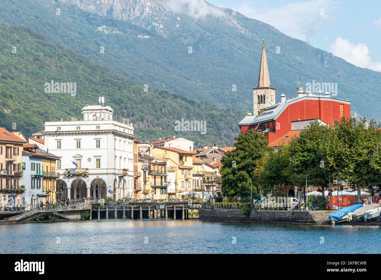 Omegna, Italy - 09-13-2021: The beautiful Omegna, with splendid ...